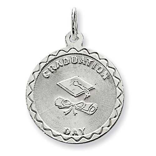 Round Graduation Disc Pendant Charm - 86060