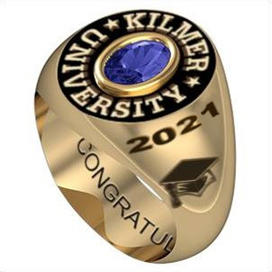 Women's Oval shape Class Ring